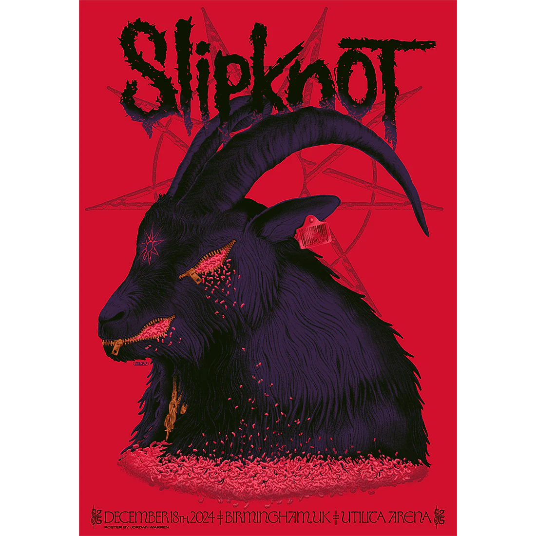 2024 Limited Edition Tour Poster – Birmingham - Slipknot Official UK Store