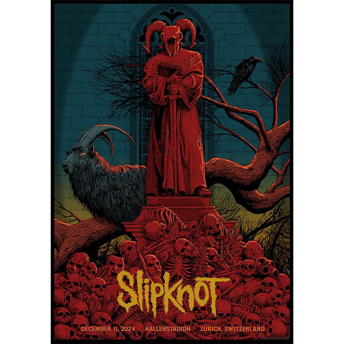 2024 Limited Edition Tour Poster – Zurich - Slipknot Official UK Store